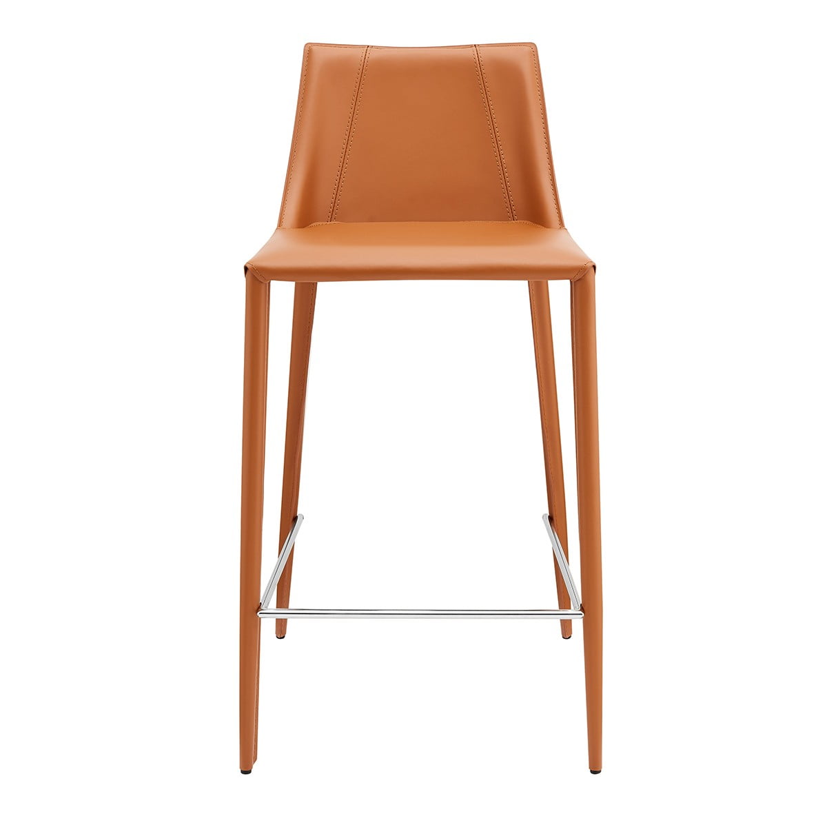 Rich Terra Cotta Faux Leather Counter Stool - Walmart.com