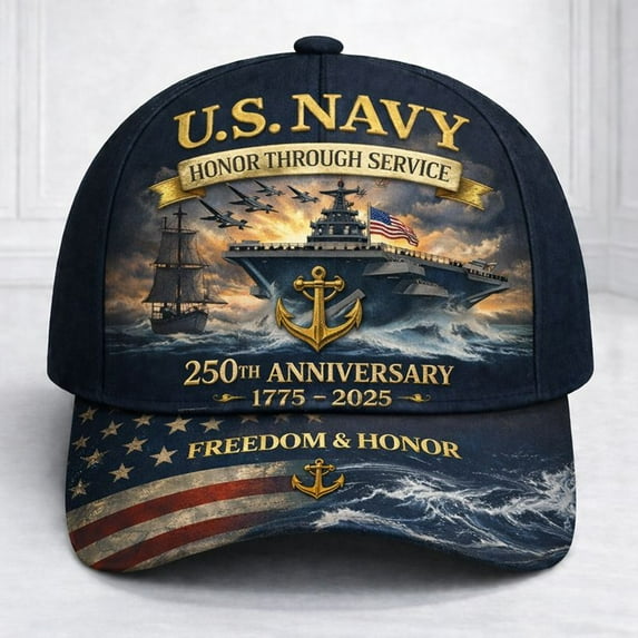 Rich U.S. Navy 250th Anniversary Freedom & Honor Textured Cap - Walmart.com