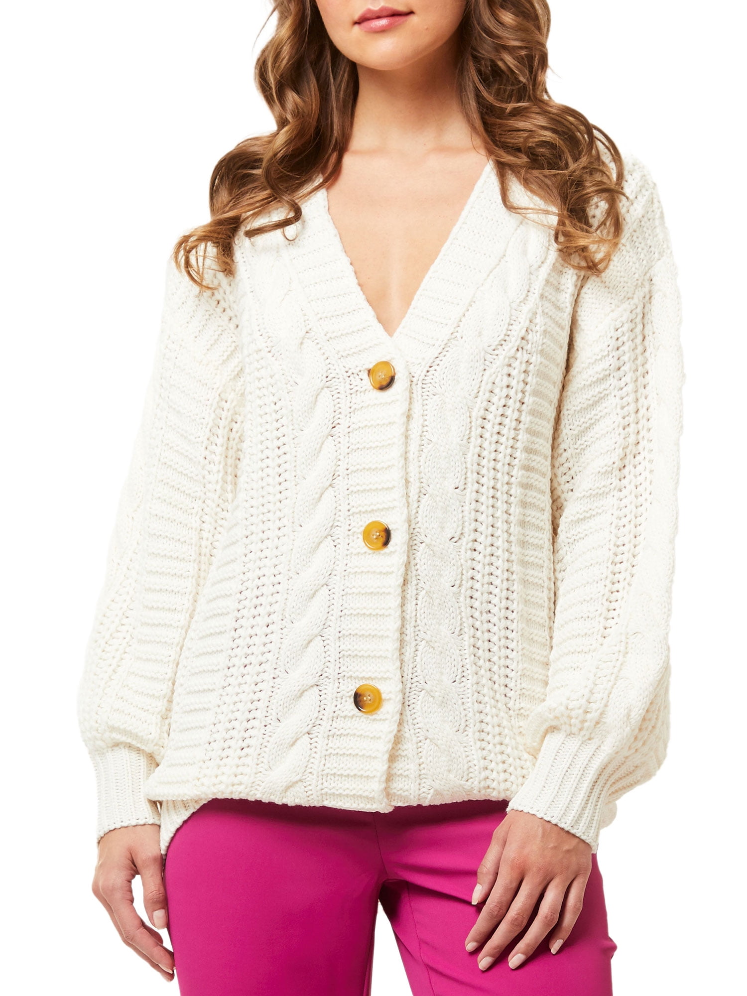 Free Shipping! Rich and Famous' Women's Boston Cable Oversized Cardigan ...