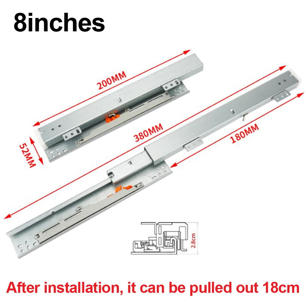 RichLink 1 Pair Of Underfloor Rails Floor Mounted Drawer Slides with ...