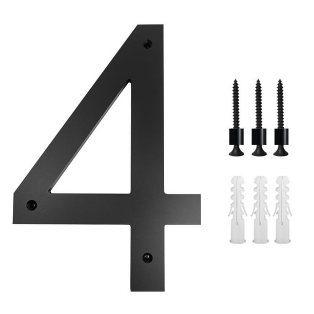 RichLink 10inch Modern Floating House Numbers Large Black Shadow Home ...