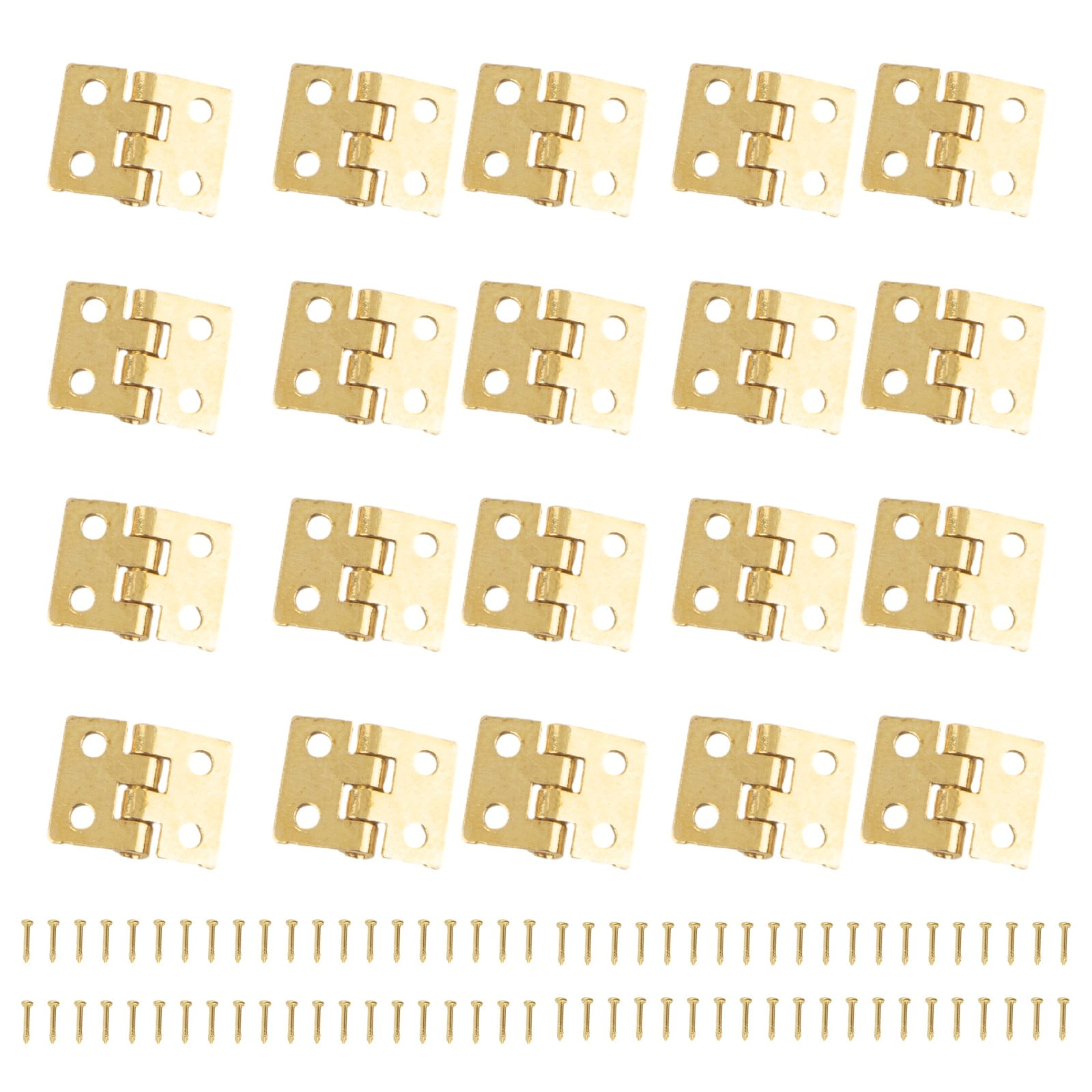 RichLink 20Pcs Tiny Golden/Silver Mini Small Metal Hinges for 1/12 ...
