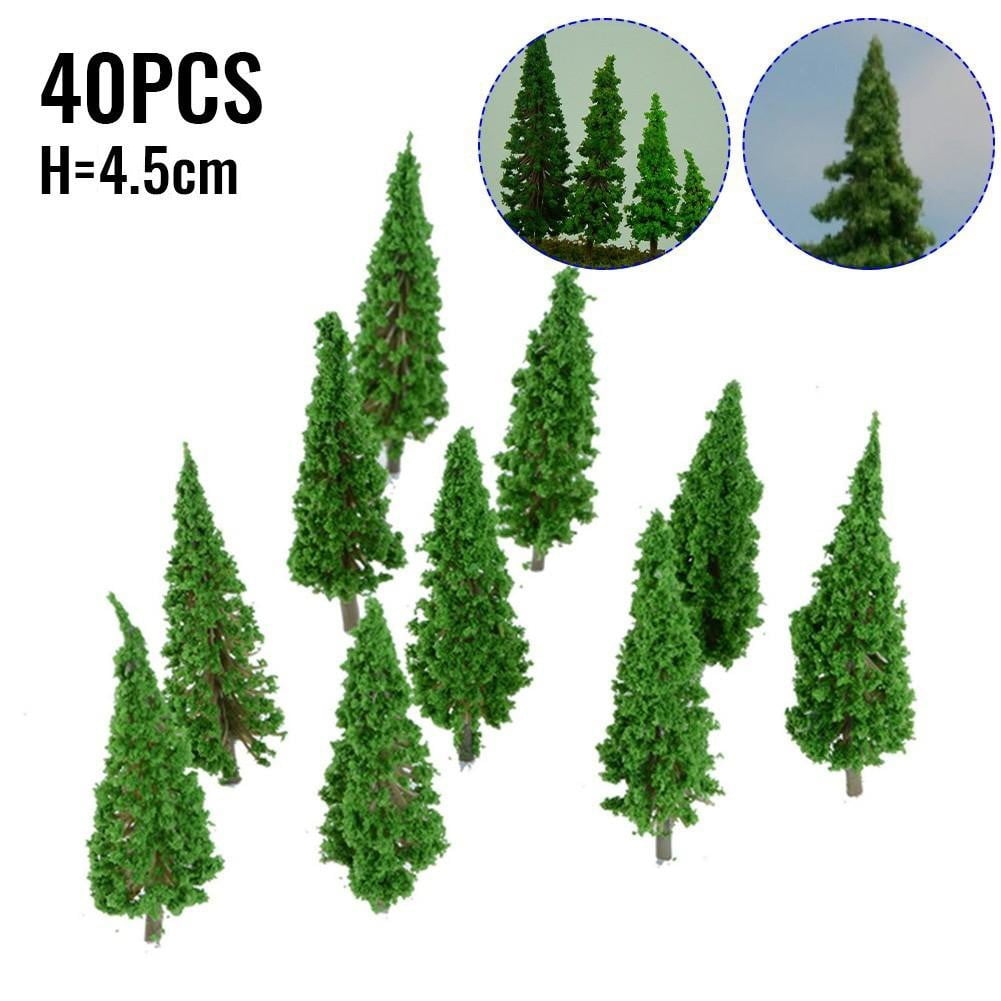 RichLink 40 Pcs 1:100 Scale Model Trees 3.5Cm/4.5Cm Railroad Diorama ...