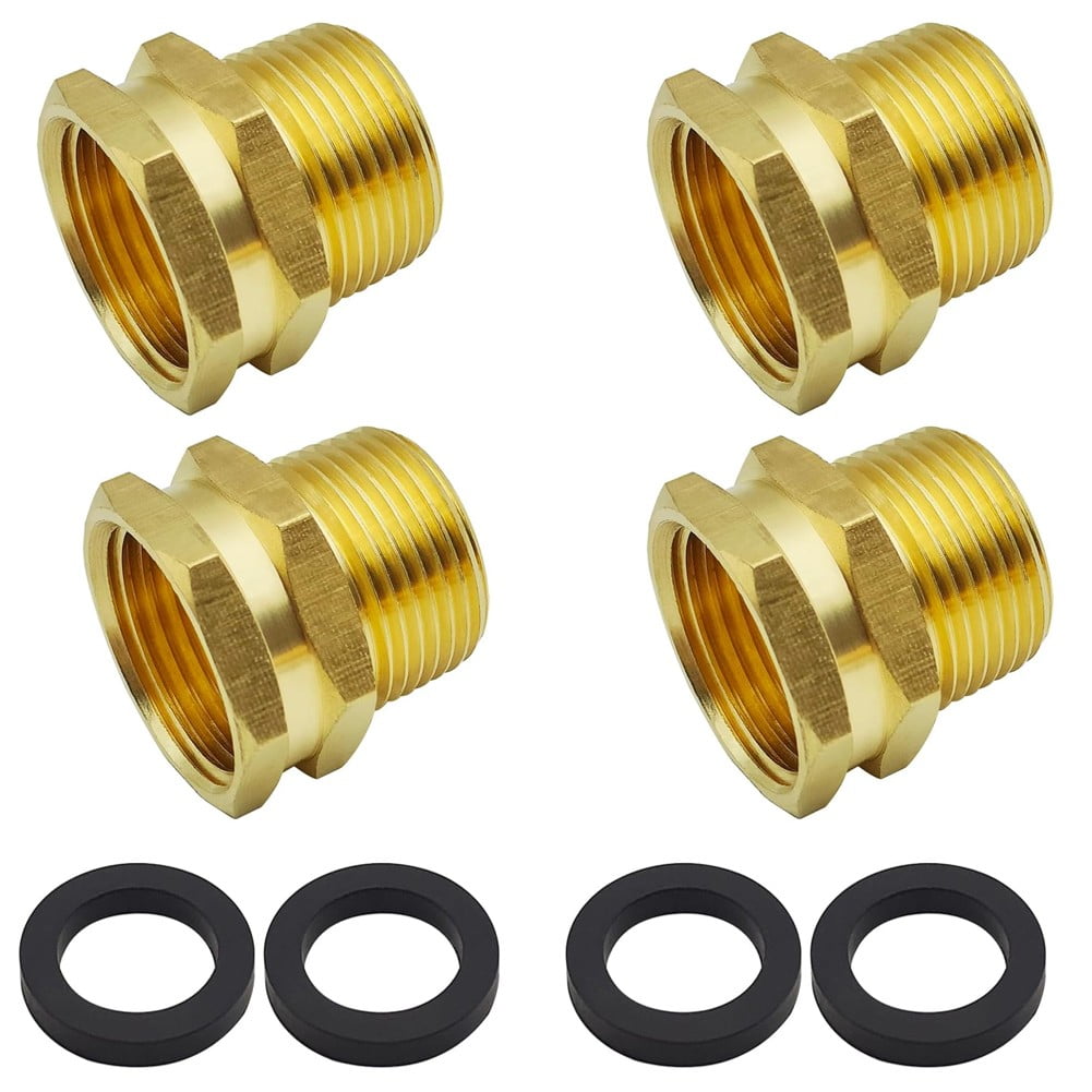 RichLink 4Pcs Brass Garden Hose Adapter 3/4" Ght Female To 3/4" Npt ...