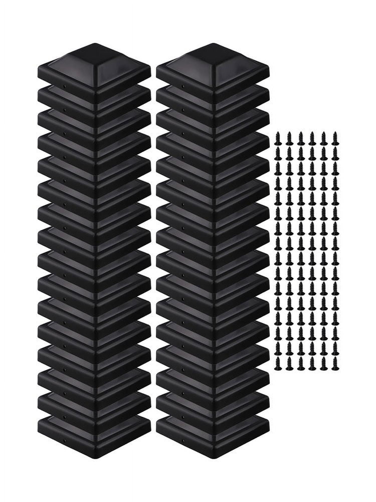 RichLink 4X4inch Wood Fence Post Cover Plastic Deck with Screw ...