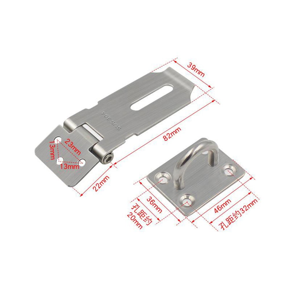 RichLink Burglar-Proof Stainless Steel Door Clasp Lock Shed Latch ...