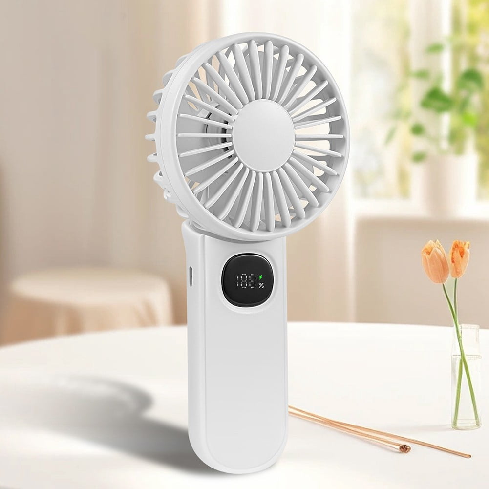 RichLink Digital Display 5-Speed Folding Neck Hanging Fan Strong Wind ...