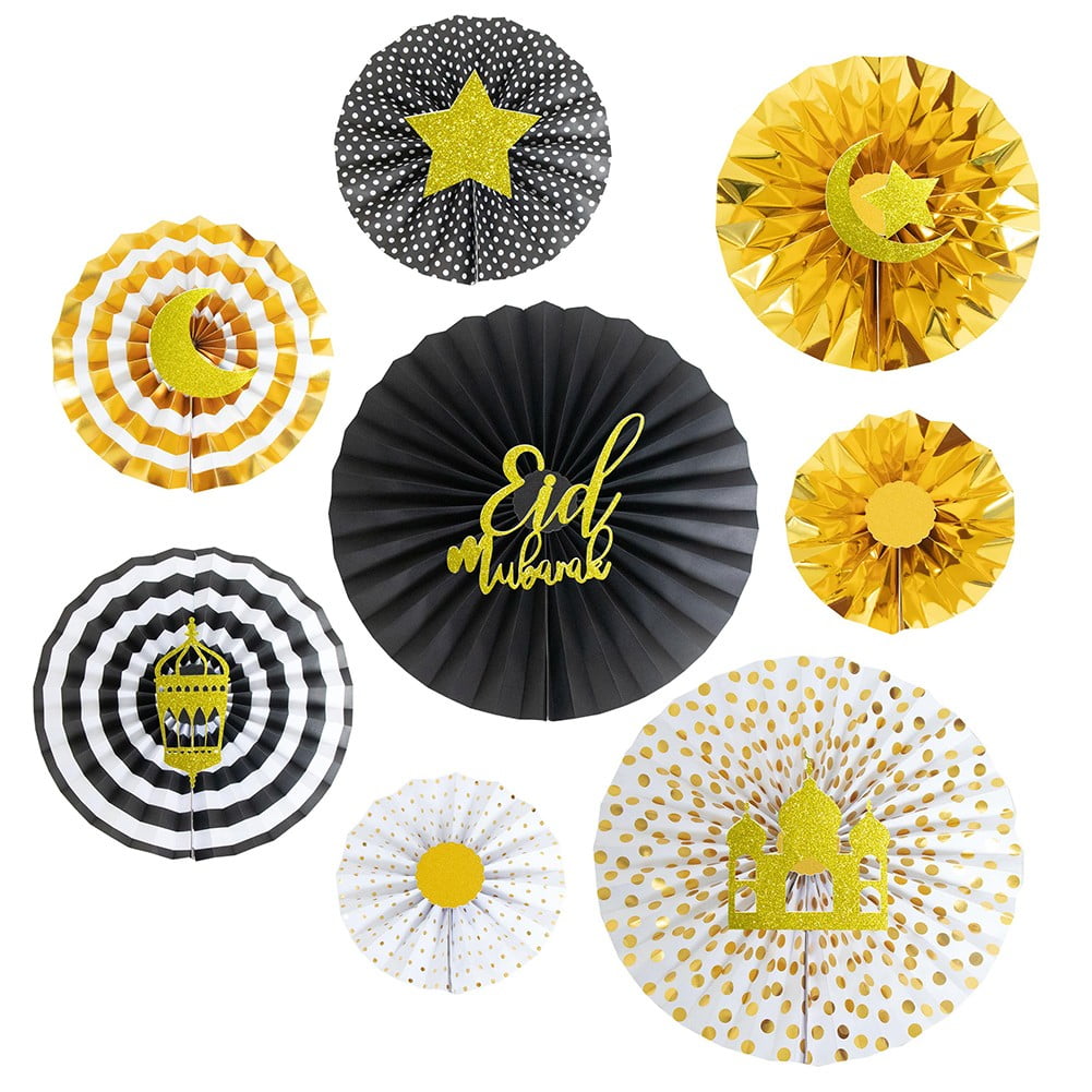 RichLink Elegant Paper Flower Fan for Eid Al-Fitr Festival Perfect Wall ...