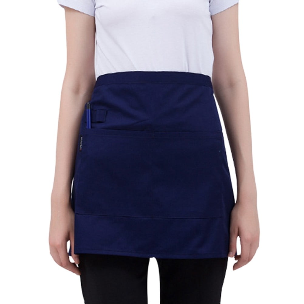 RichLink Men'S Women'S Short Black Apron for Western Restaurant Cafe ...