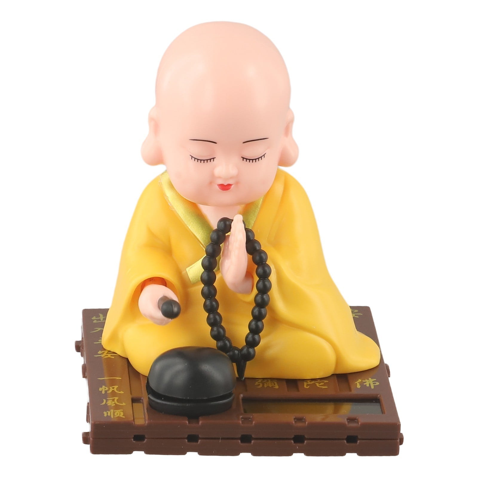 RichLink Monk Dashboard Ornament Solar Monk Sculpture Solar Head ...
