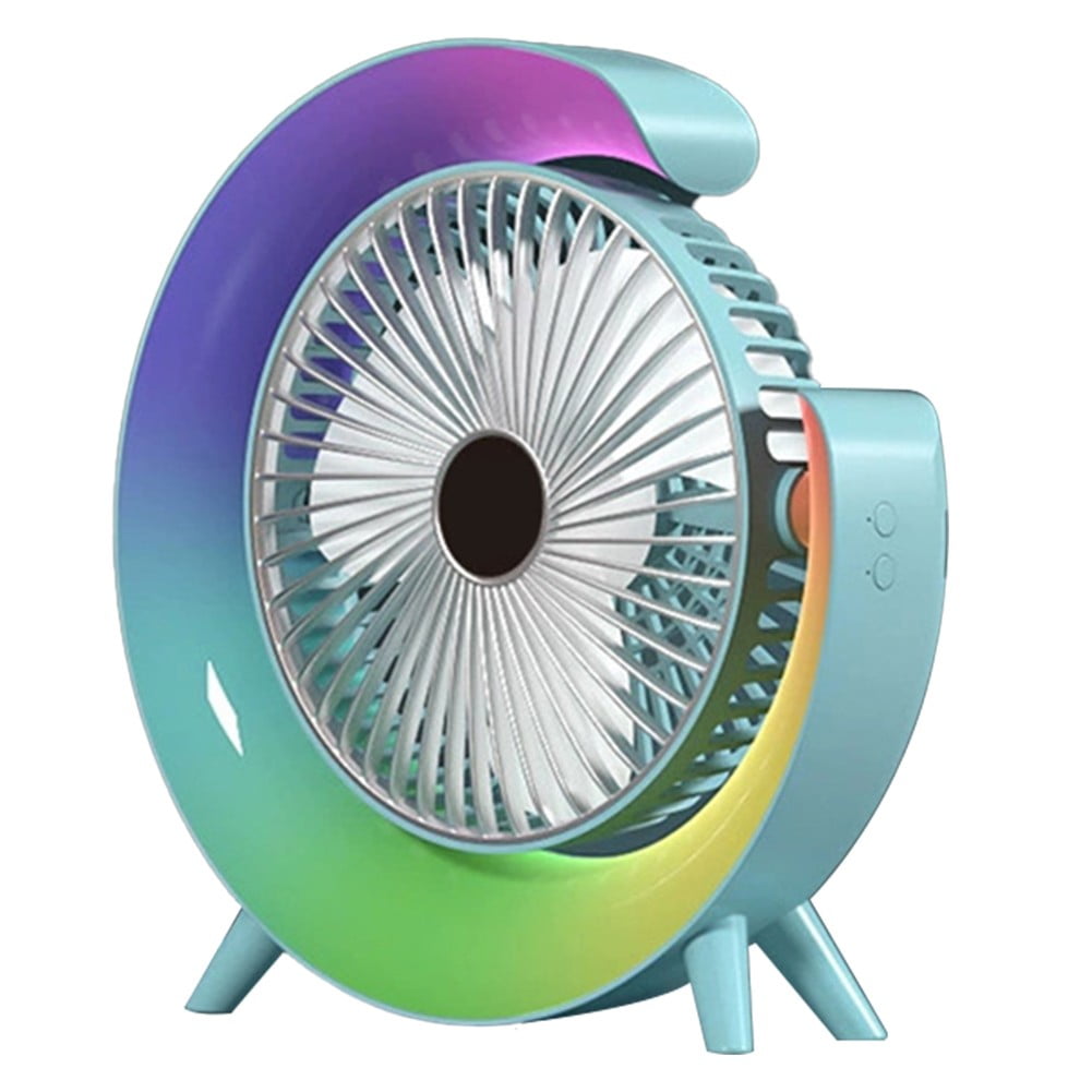 RichLink Portable Fan Usb Rechargeable Fan Led 7 Colors Electric Fan ...