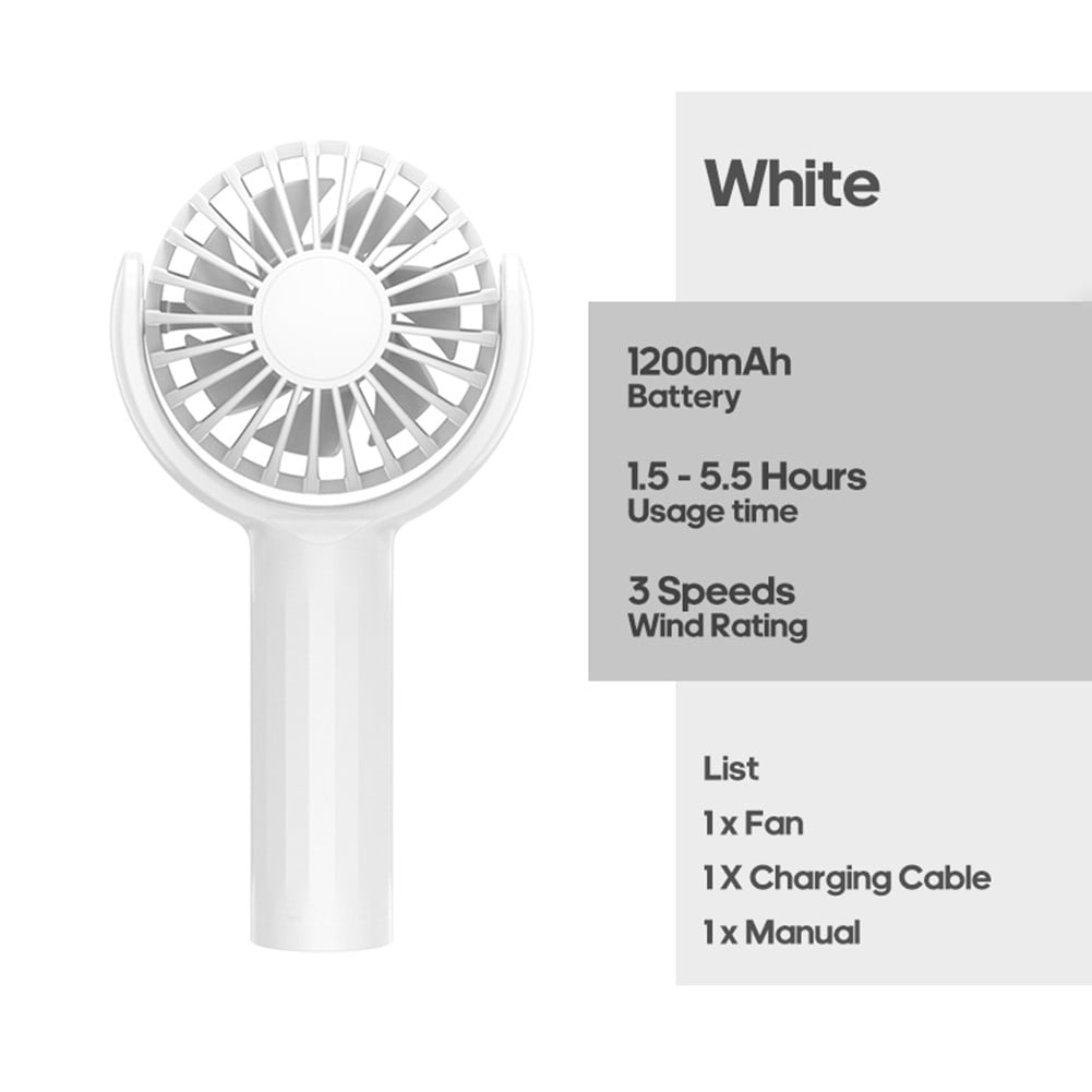 RichLink Portable Handheld Small Fan, 3 Speeds Usb Adjustable Angle ...