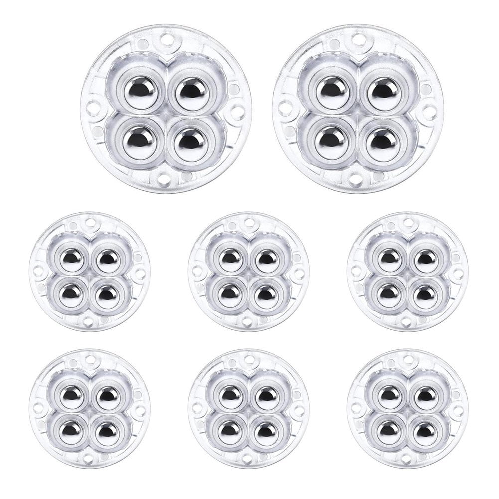 RichLink Sturdy Furniture Casters 4 Steel Ball Rollers Wheels Easy Diy ...
