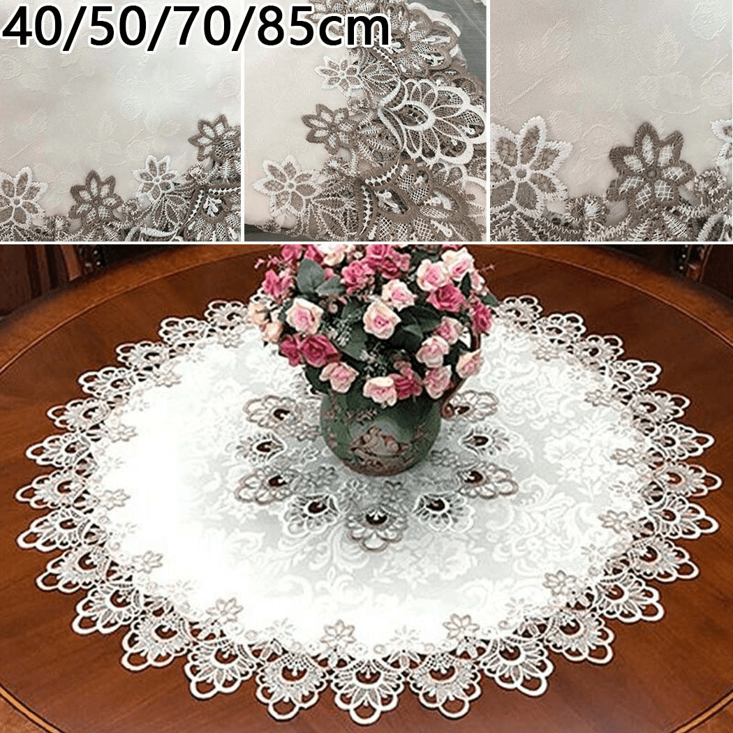 RichLink Vintage Crochet Table Cloth Round Lace Doily Handmade Lace ...