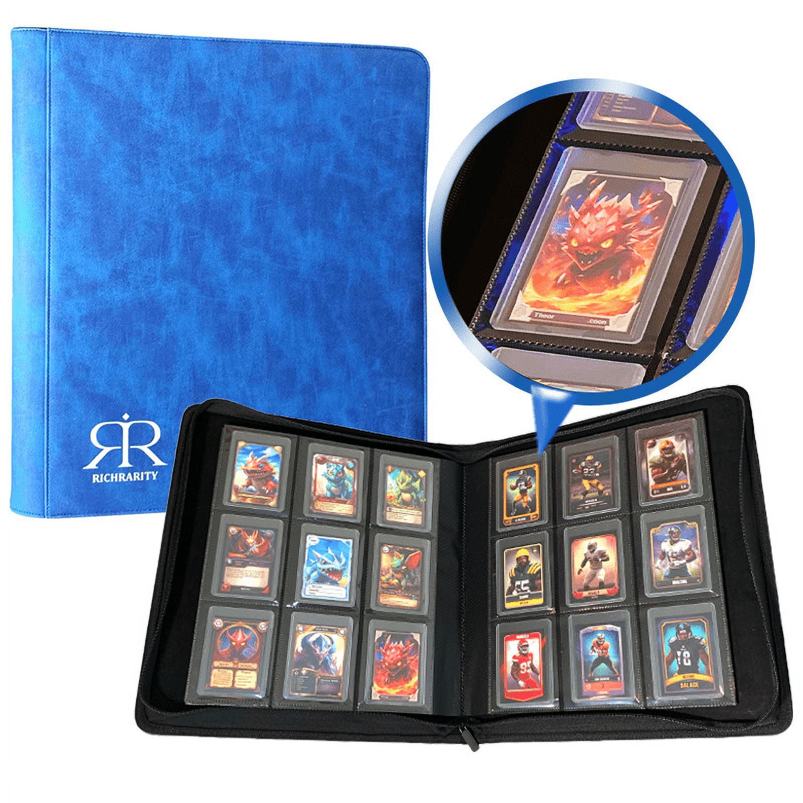 RichRarity Premium Toploader Binder For Cards, 9 Pockets Trading Card ...
