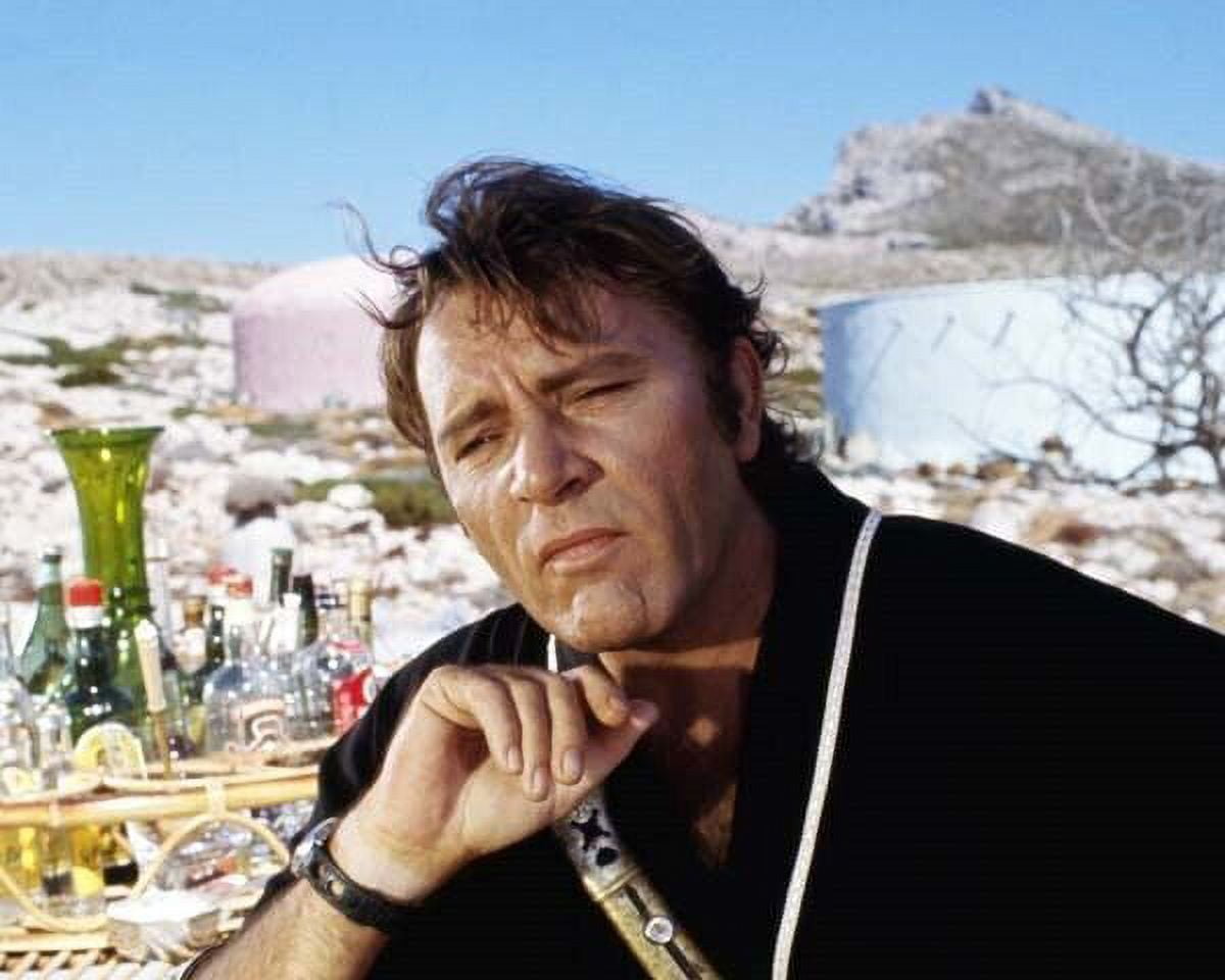 Richard Burton 1968 in Sardinia for Boom bar behind him on set 4x6 inch ...