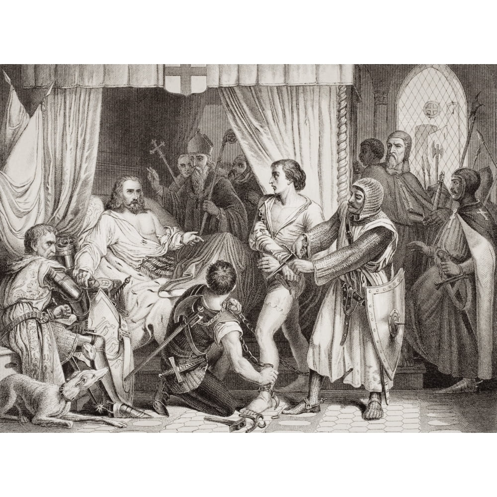 Richard Coeur De Lion Forgiving Bertrand De Gurdun Who Had Attempted ...