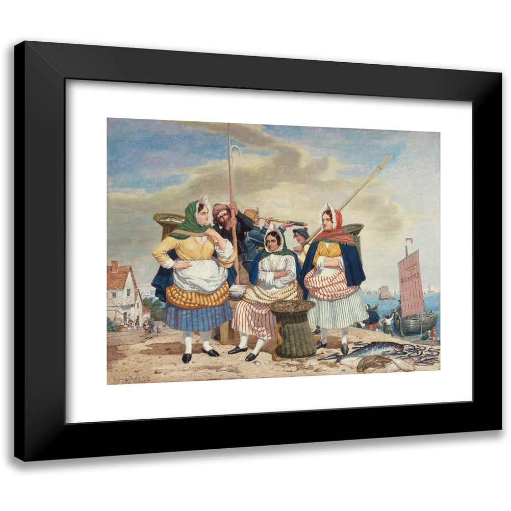 Richard Dadd 14x12 Black Modern Framed Museum Art Print Titled - Fish ...