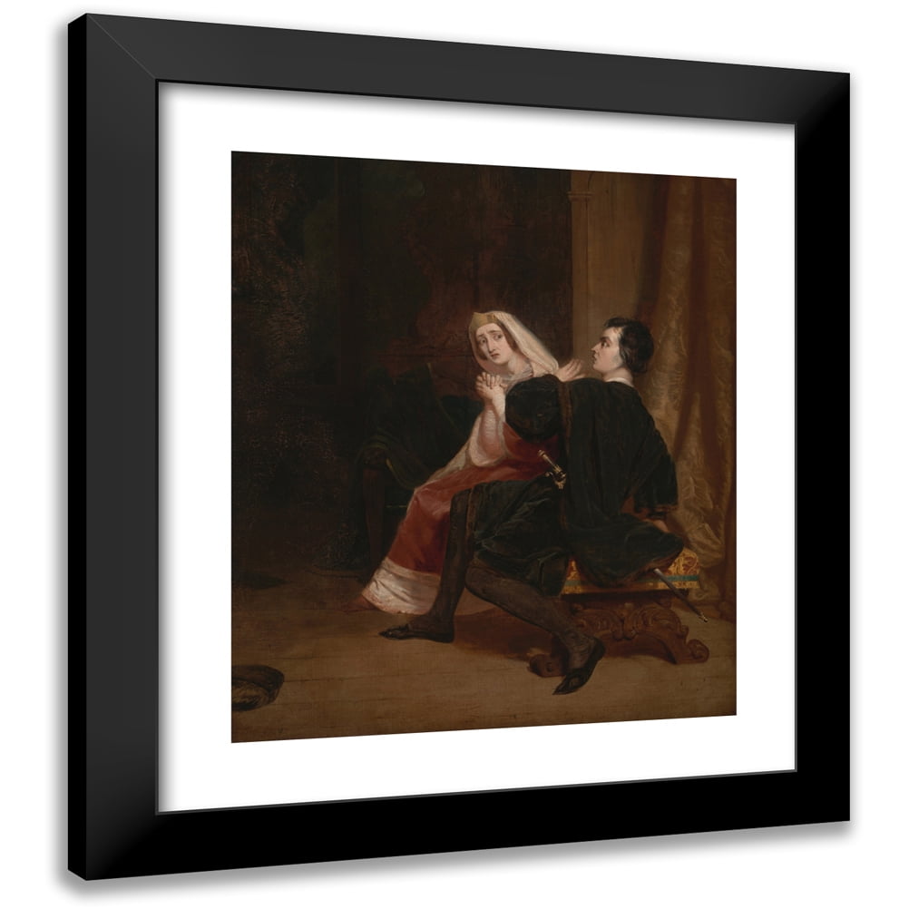 Richard Dadd 20x23 Black Modern Framed Museum Art Print Titled - Hamlet ...