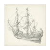 Richard Foust 'Antique Ship Sketch VIII' Canvas Art - Walmart.com
