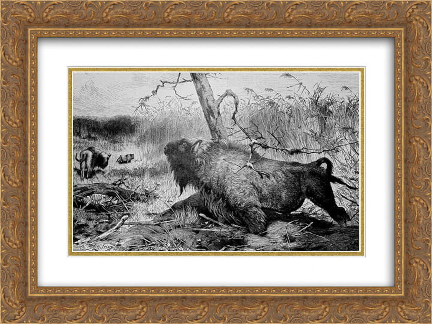 Richard Friese 2x Matted 24x20 Gold Ornate Framed Art Print 'The Garden ...
