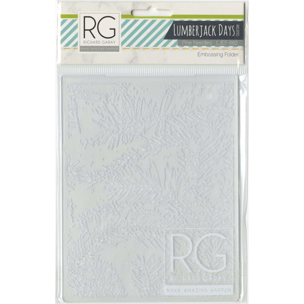 Richard Garay Embossing Folder 4.25"X5.5"-Lumberjack Days, Pine Needles ...