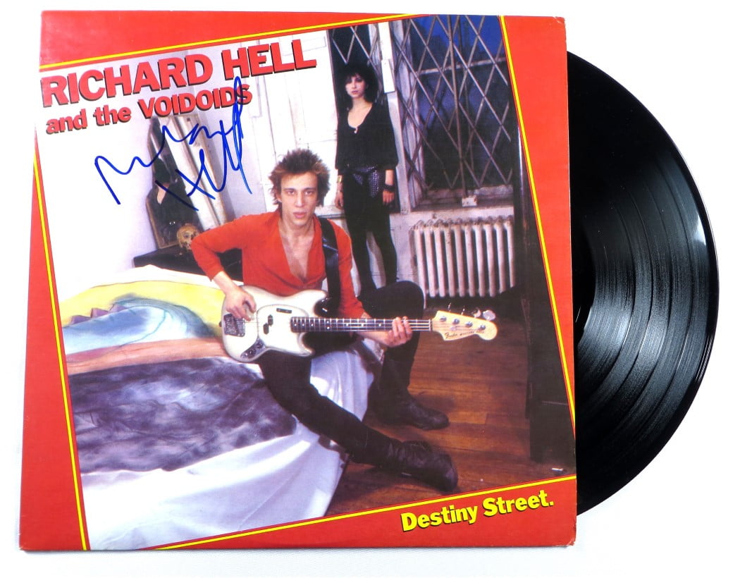 Richard Hell Autographed Record Album Cover Voidoids Destiny Street BAS ...