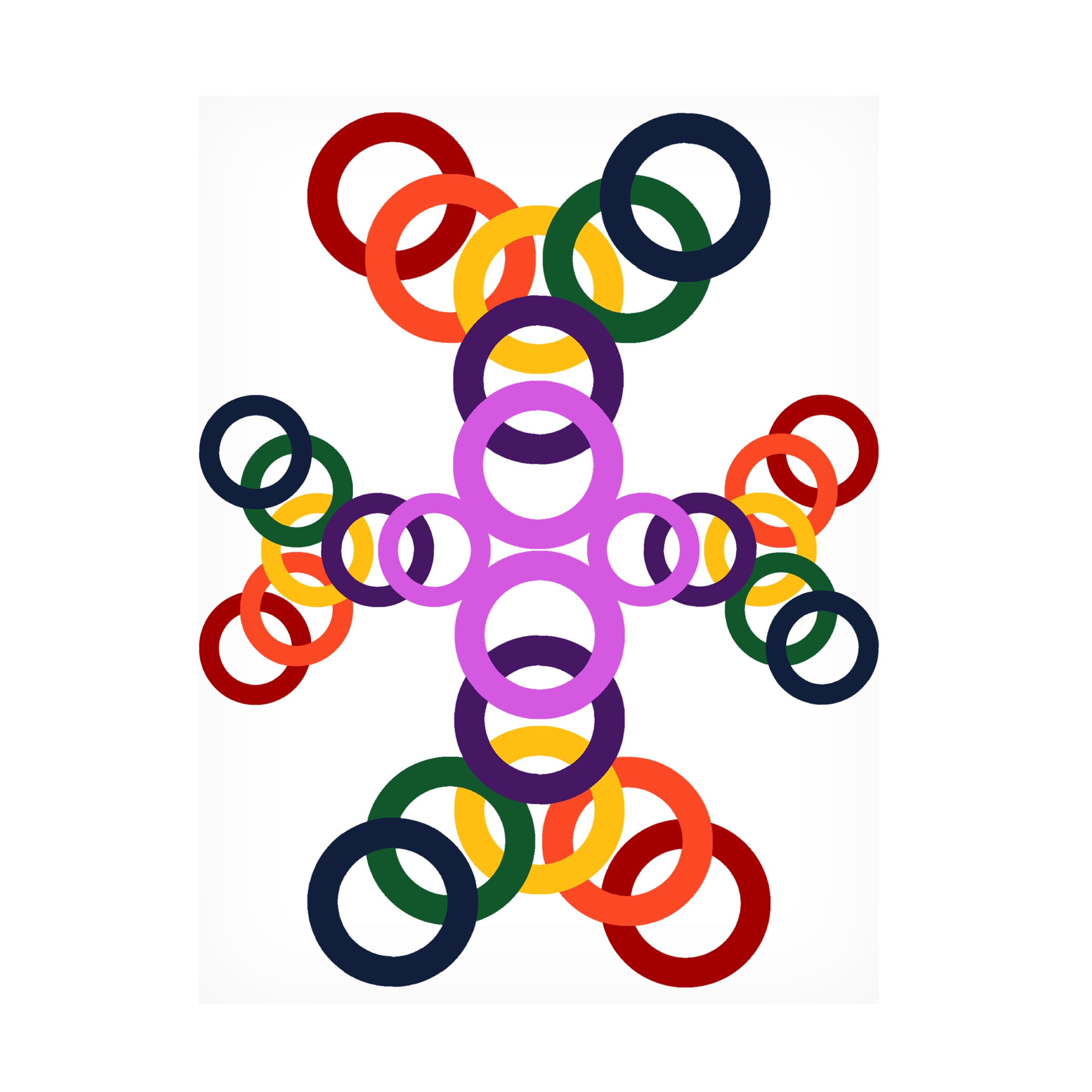 Richard Homawoo 'Rainbow Circles 10' Canvas Art - Walmart.com