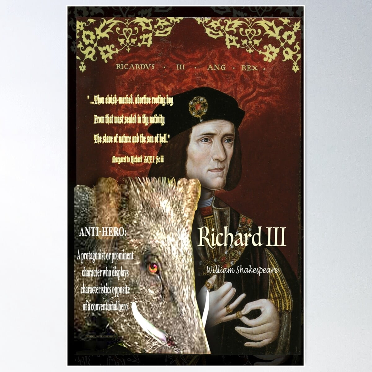 Richard Iii Poster Wall Art, Modern Wall Decor For Living Room Bedroom ...