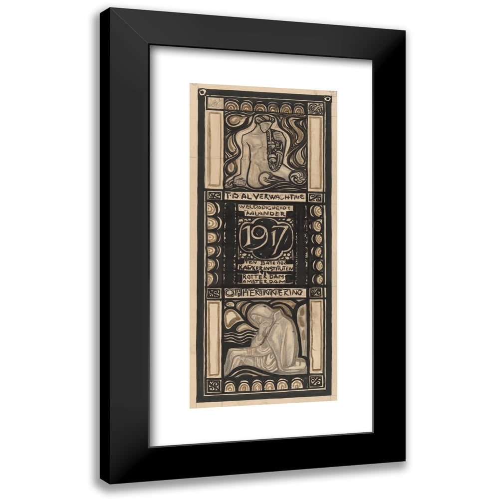 Richard Nicolaüs Roland Holst 10x18 Black Modern Framed Museum Art ...