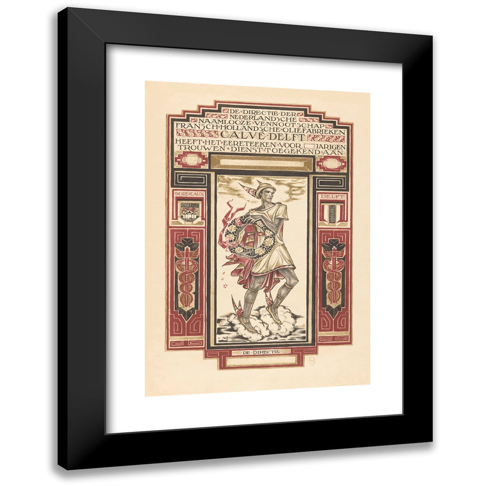 Richard Nicolaüs Roland Holst 11x14 Black Modern Framed Museum Art ...