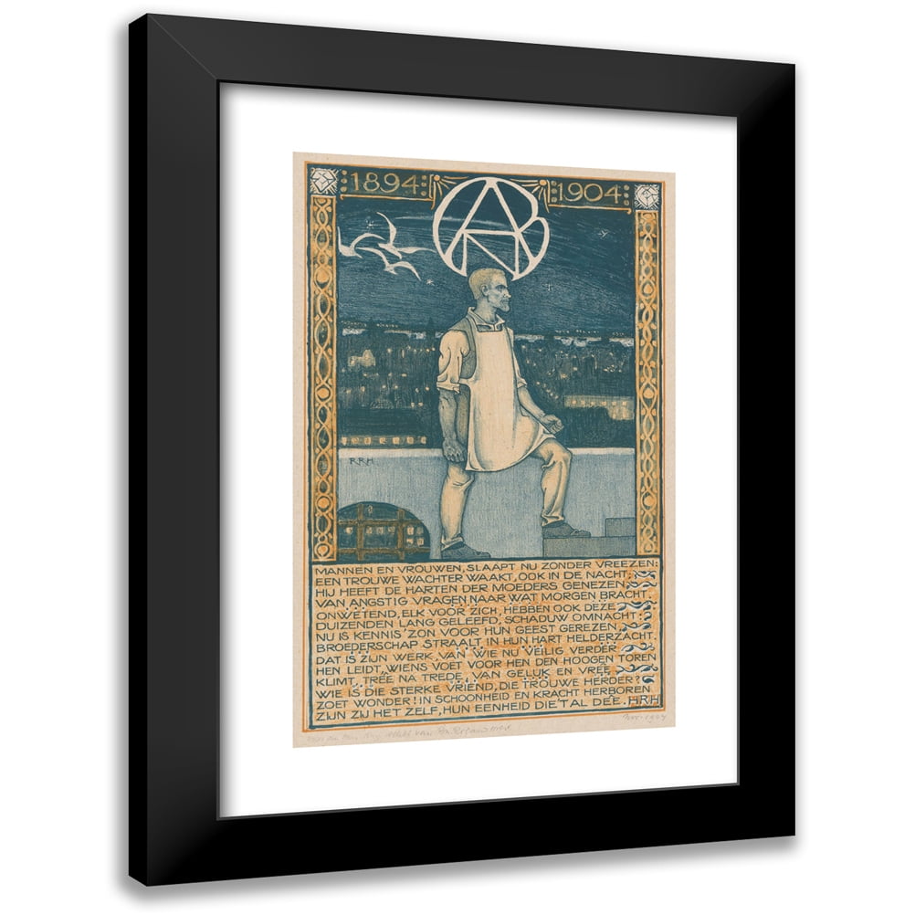 Richard Nicolaüs Roland Holst 11x14 Black Modern Framed Museum Art ...
