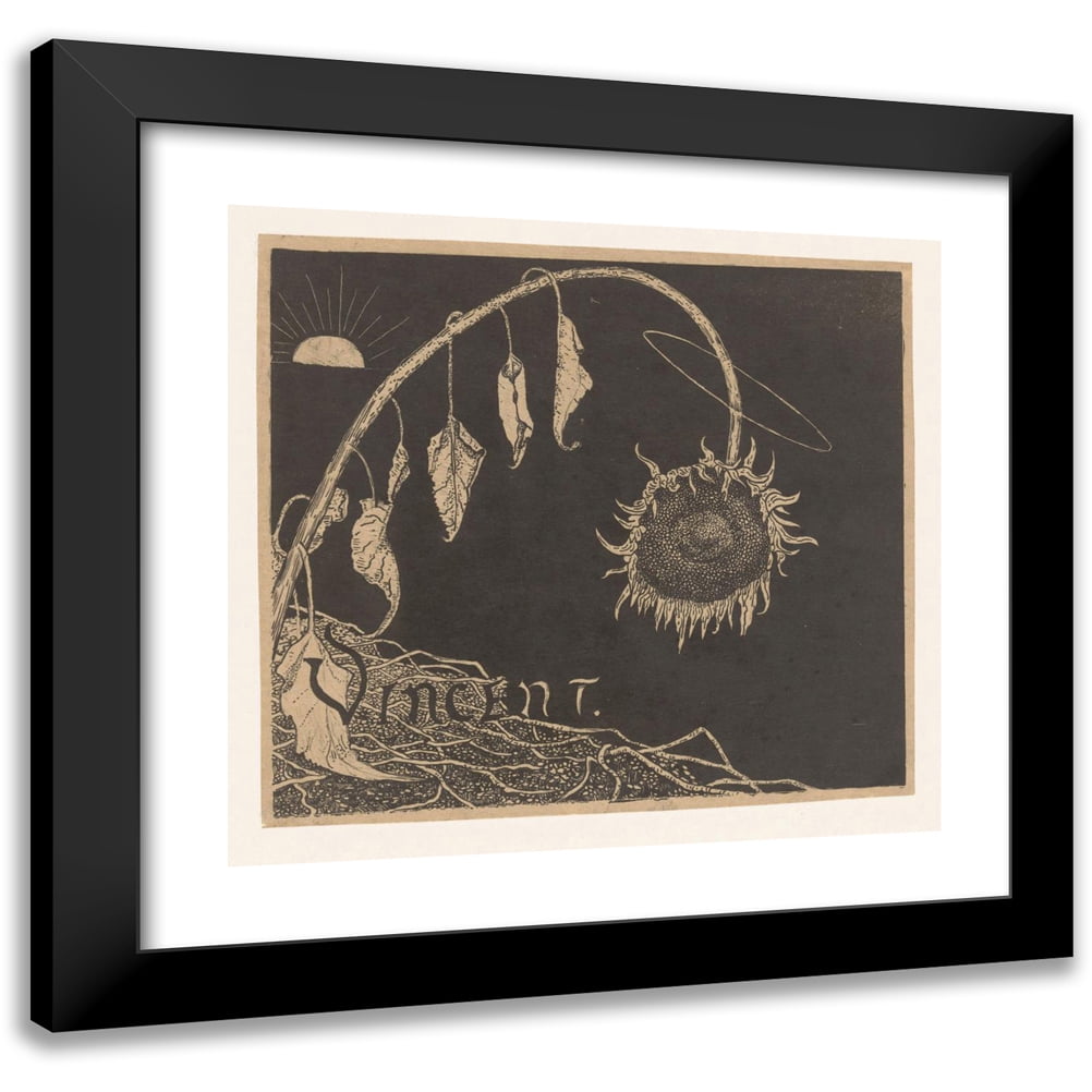 Richard Nicolaüs Roland Holst 21x20 Black Modern Framed Museum Art ...