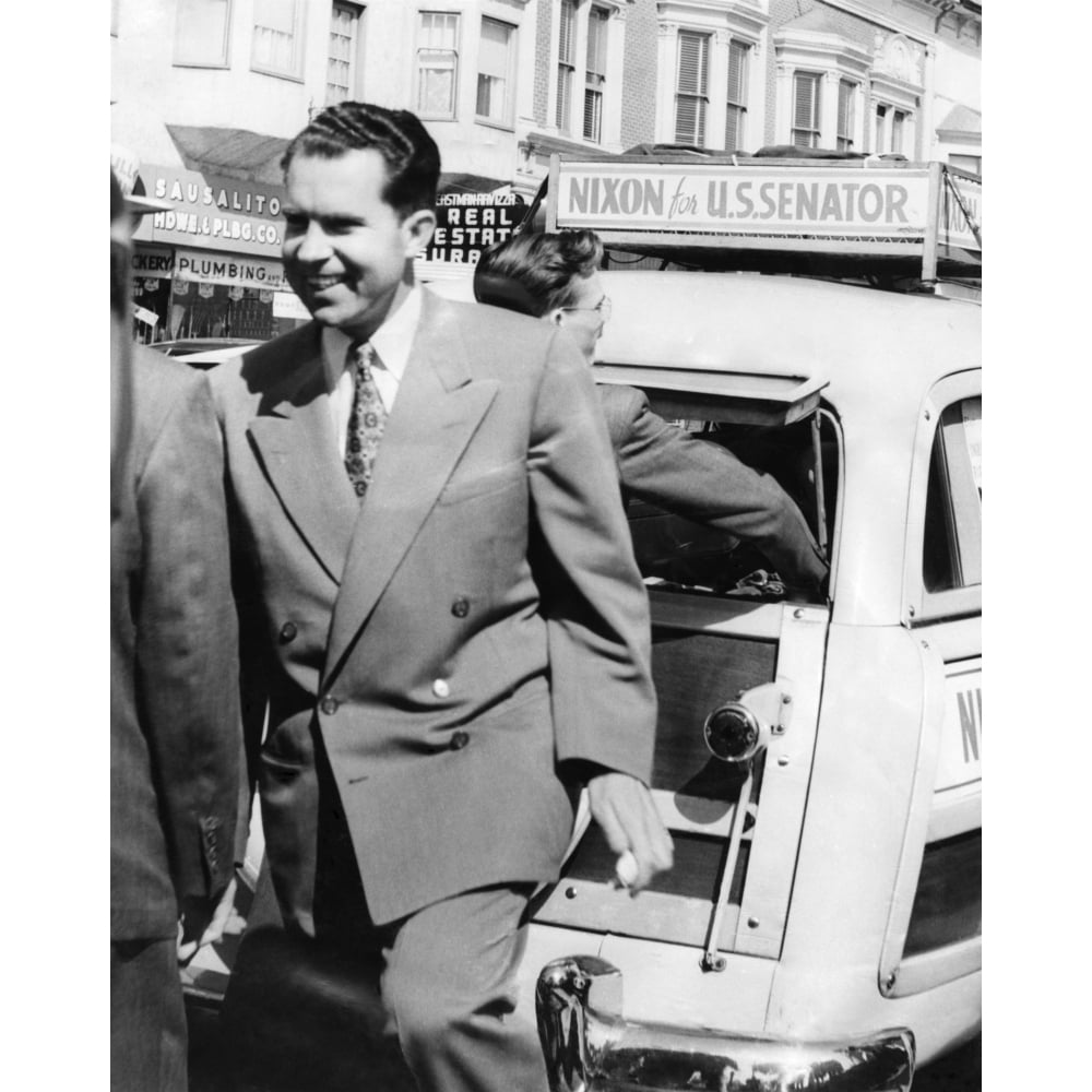 Richard Nixon During The Republican Primary Campaign For The Senate ...