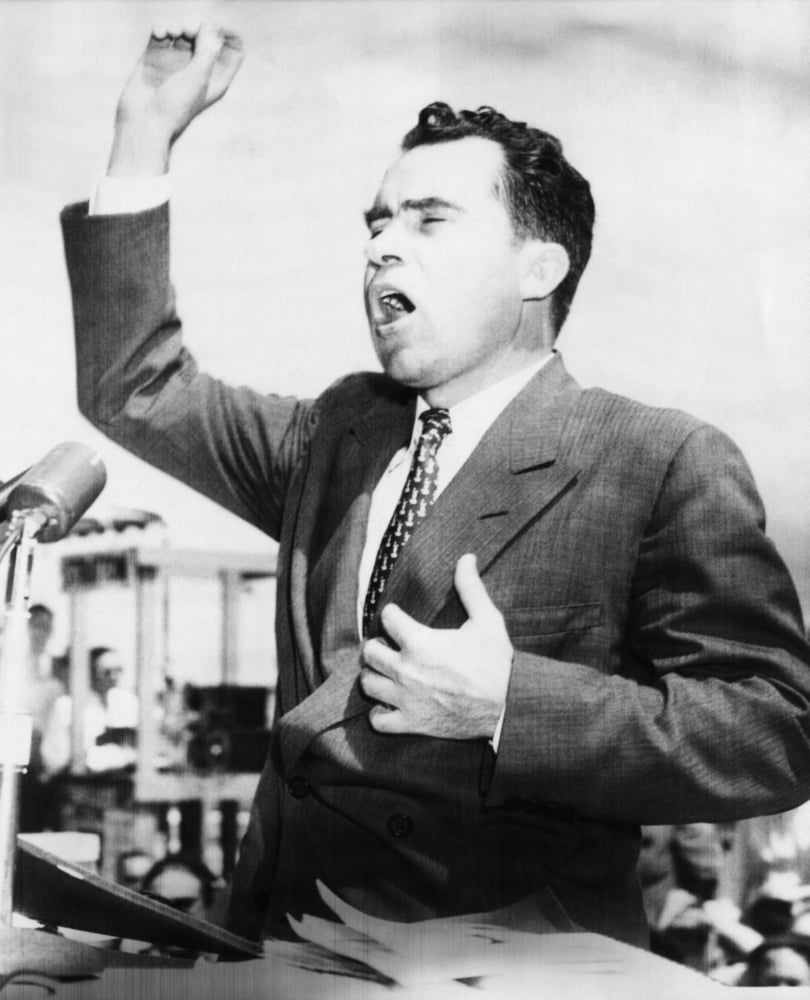 Richard Nixon. Us Senator And Vice Presidential Candidate Richard Nixon ...