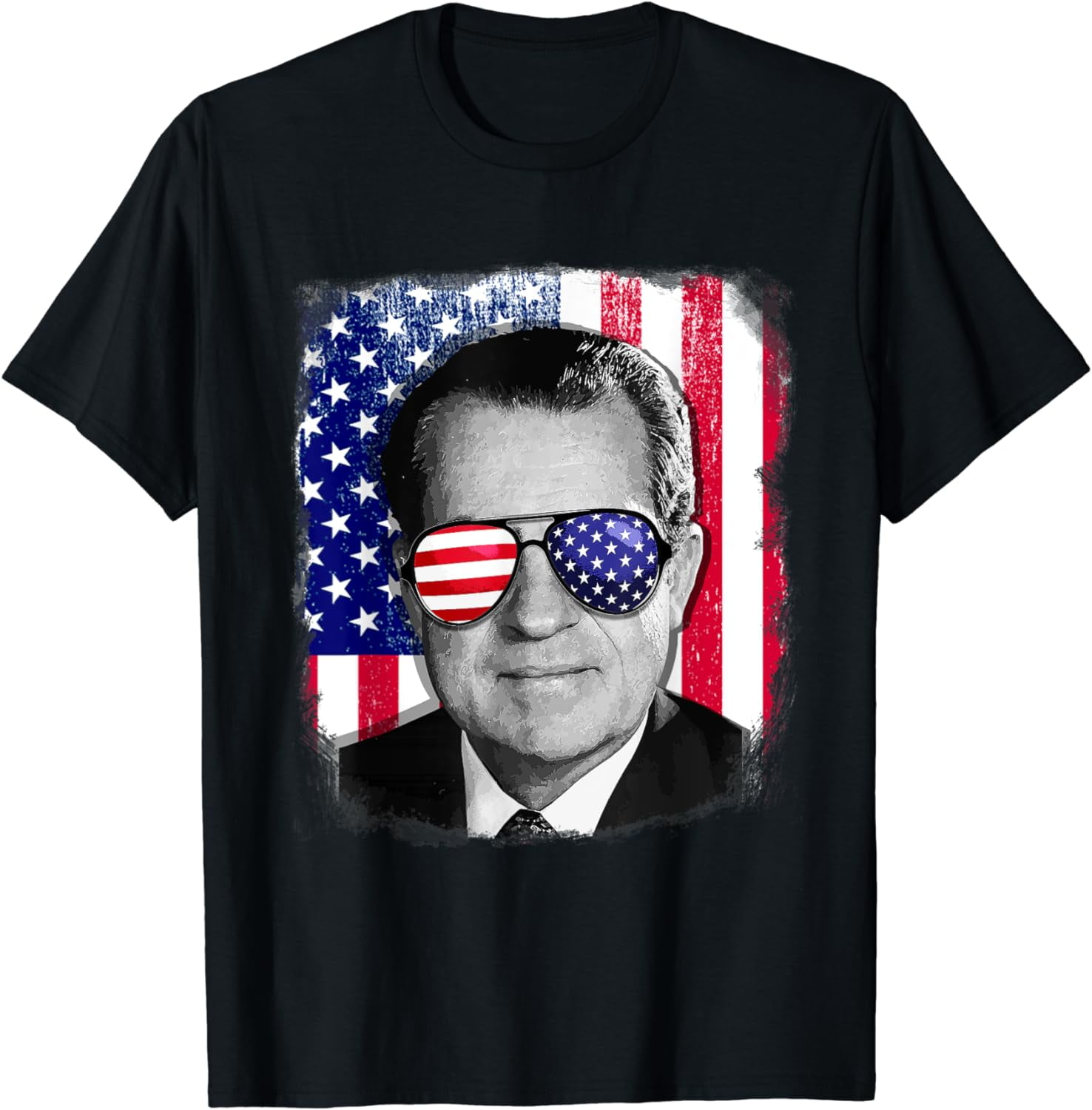 Richard Nixon on Independence day Richard Nixon US flag TShirt 4th of ...