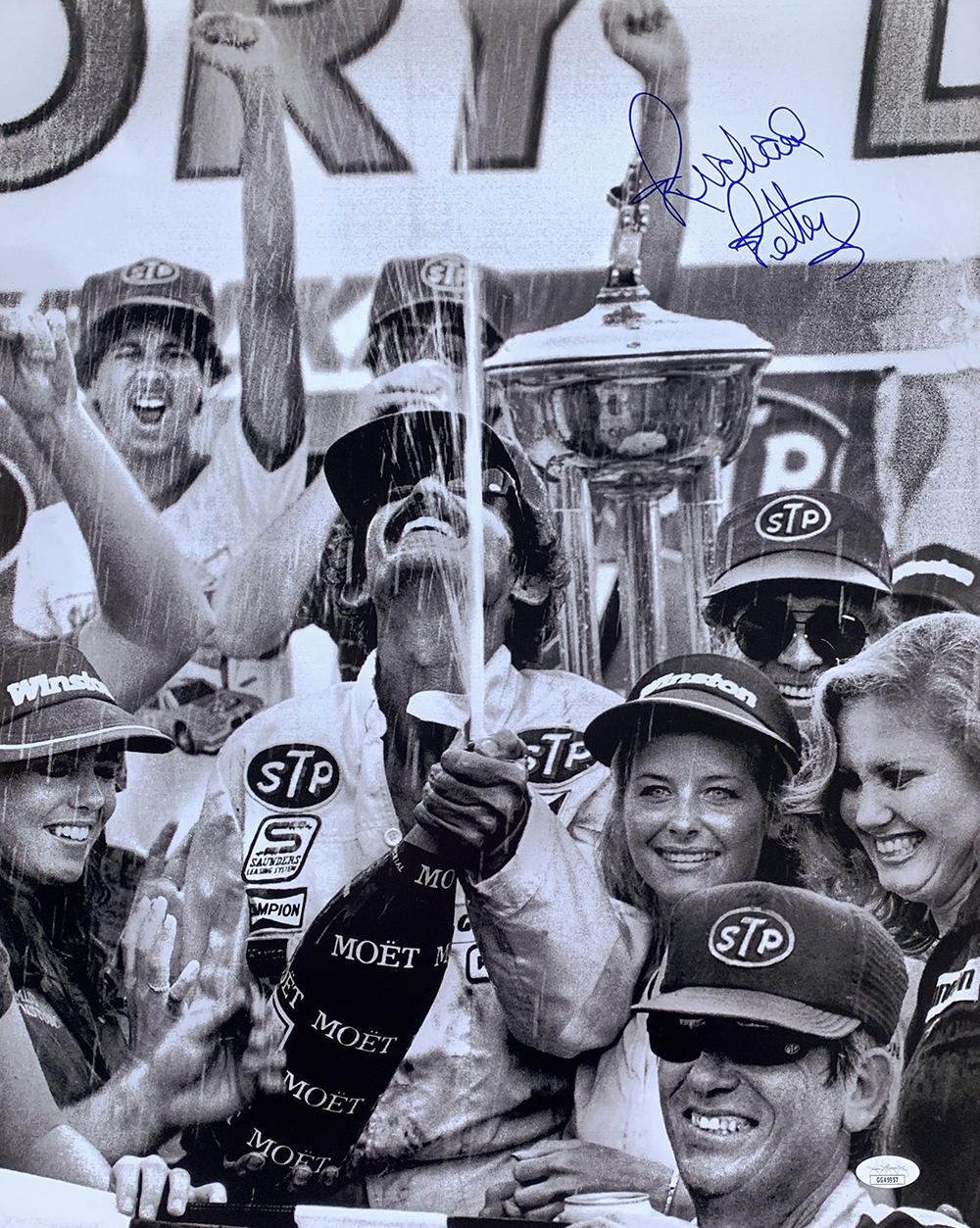 Richard Petty Signed 16x20 Nascar Champagne Photo JSA Hologram ...