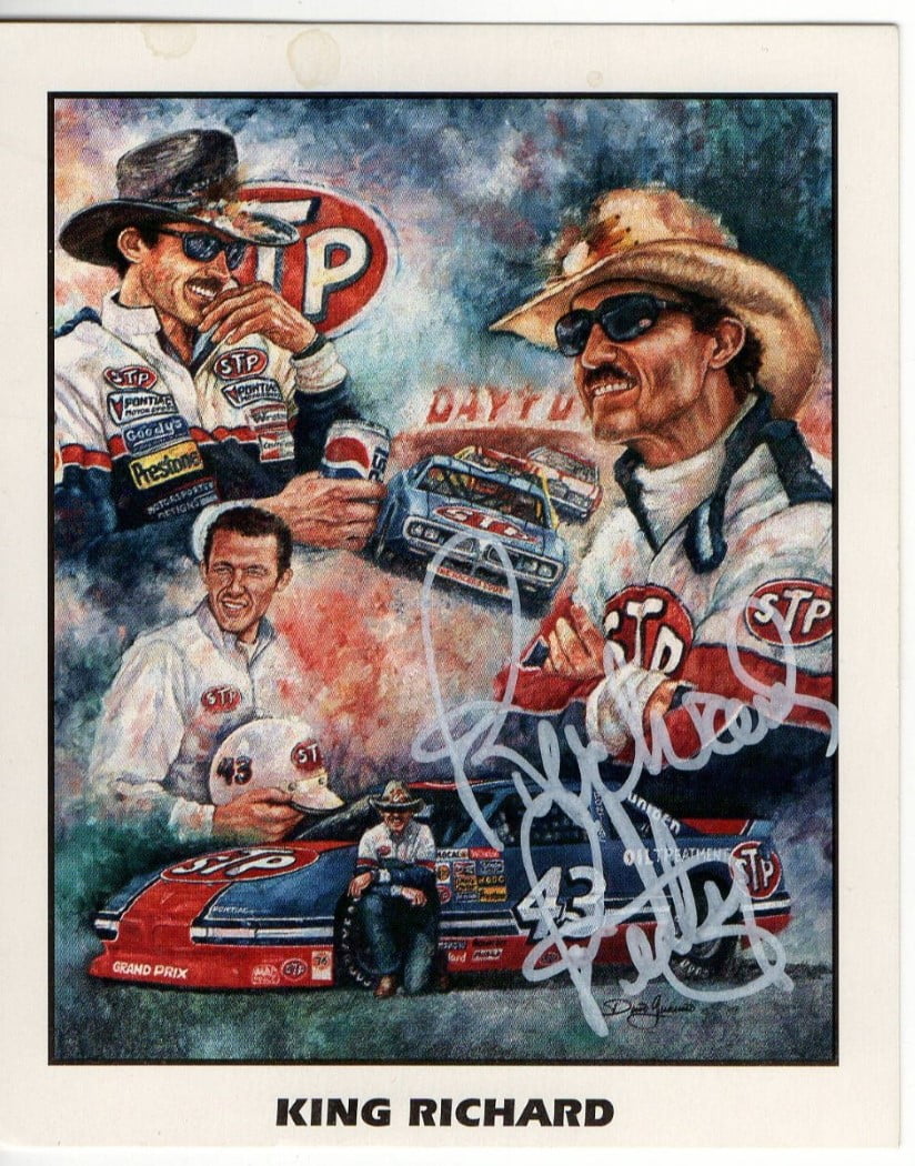 Richard Petty Signed Autographed Promo Card Collage NASCAR Legend JSA ...