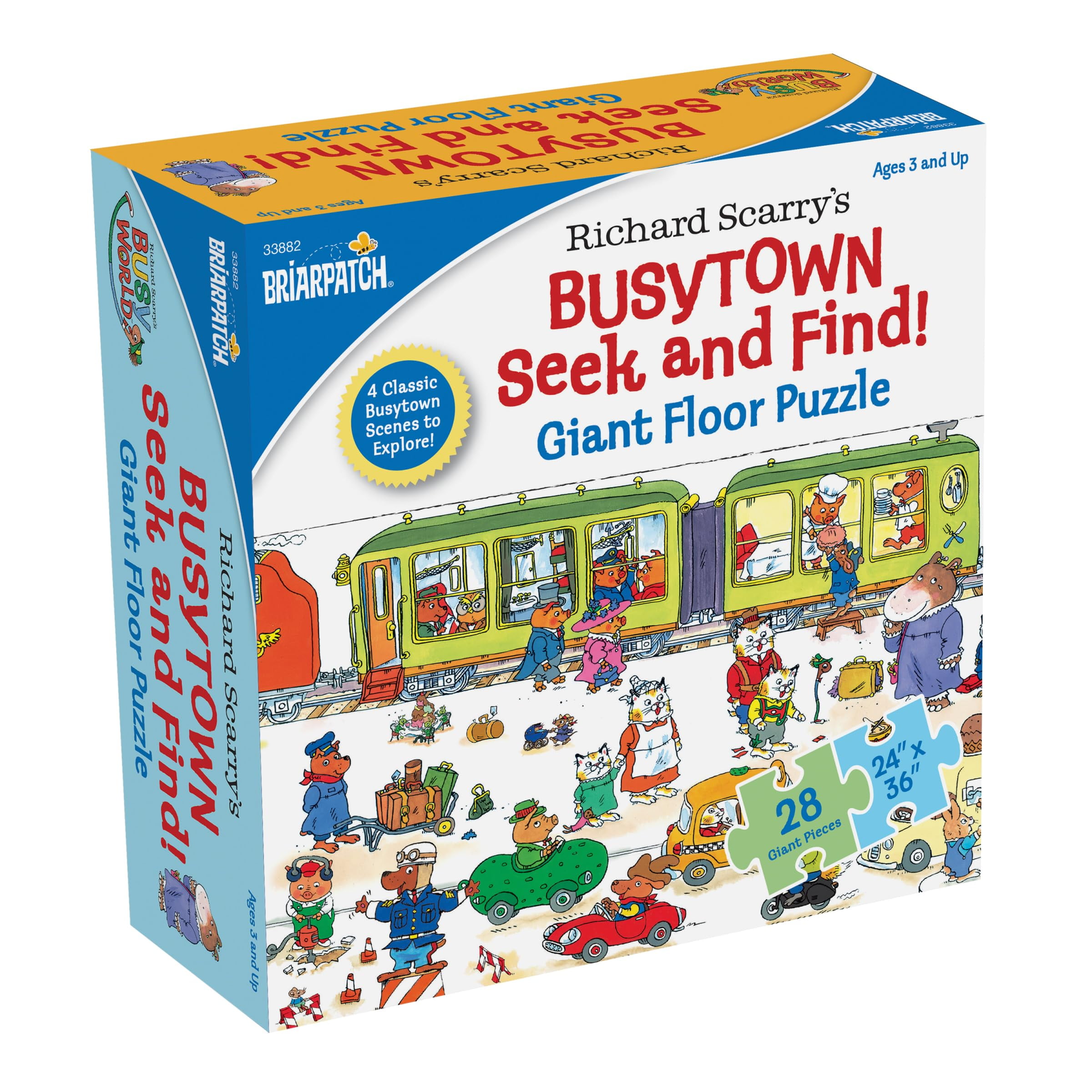 Richard Scarry Busytown Seek AIF9 and Find Giant Floor Puzzle, Learn by ...