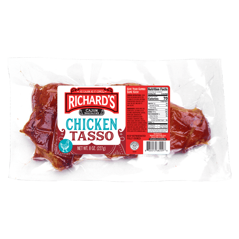 Richard's Cajun Foods Chicken Tasso 8 oz Refrigerated High Protein ...