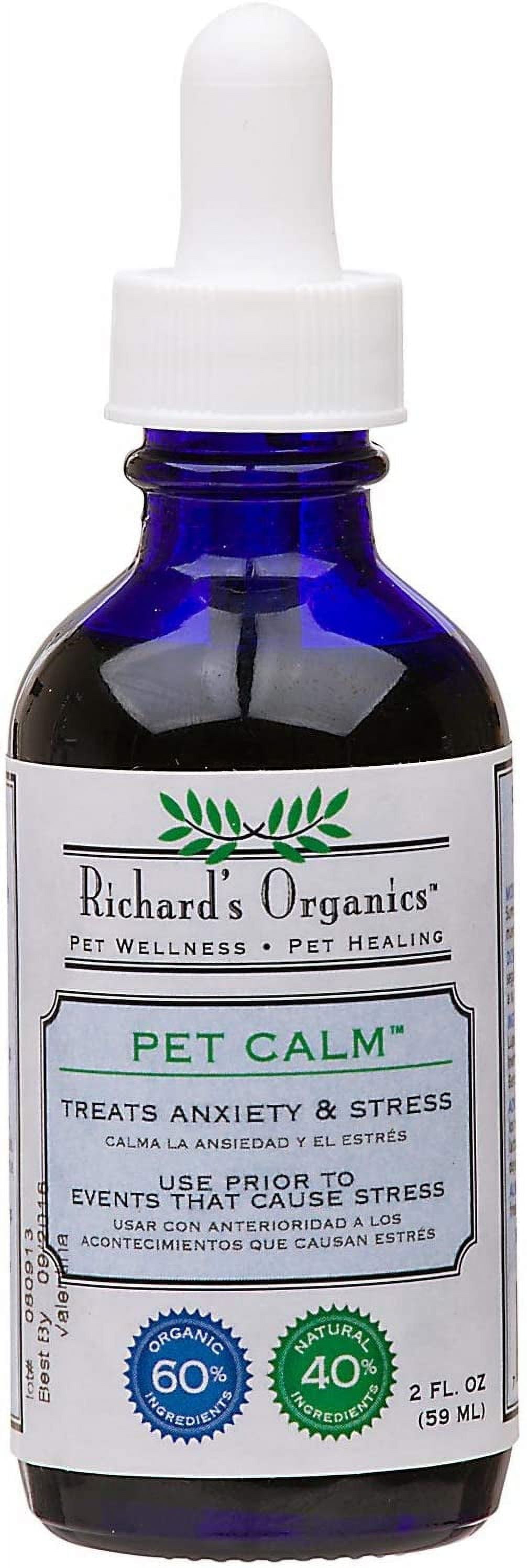 Richardâ€™s Organics Pet Calm, 2 oz. Bottle with Dropper â€“ Natural ...