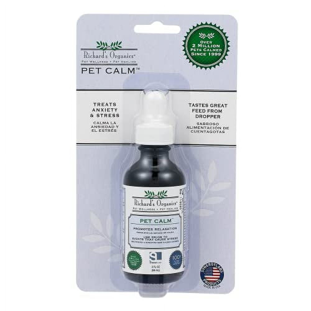 Richard's Organics Pet Calm, 2 oz. Bottle with Dropper , Natural Cat ...