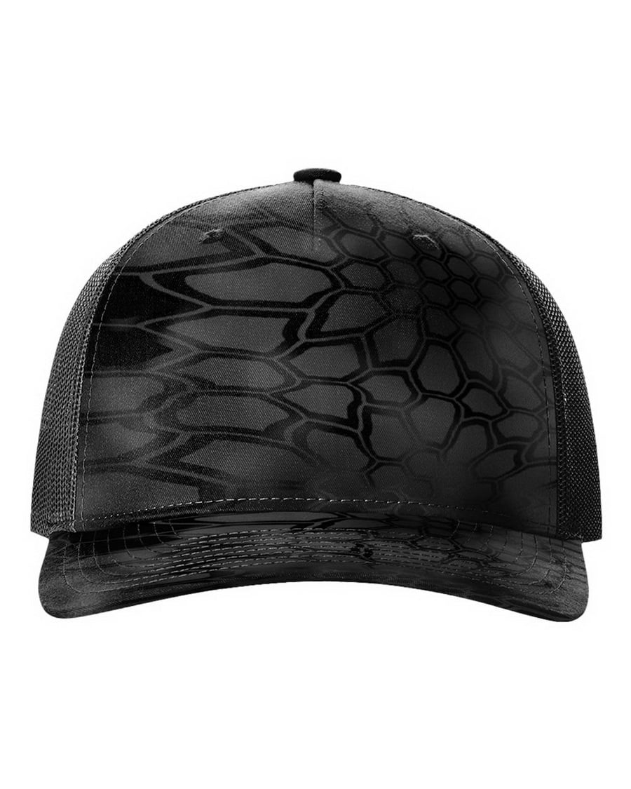 Richardson 112PFP Printed Five-Panel Trucker Cap-Kryptek Typhon/ Black - Walmart.com