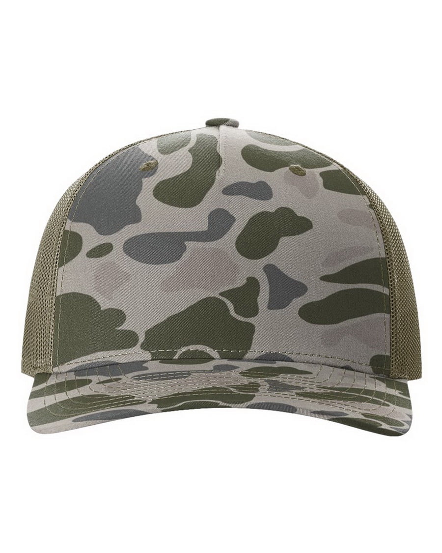 Richardson Printed Five Panel Trucker (112PFP), Size OSFM, Marsh Duck Camo/Loden - Walmart.com