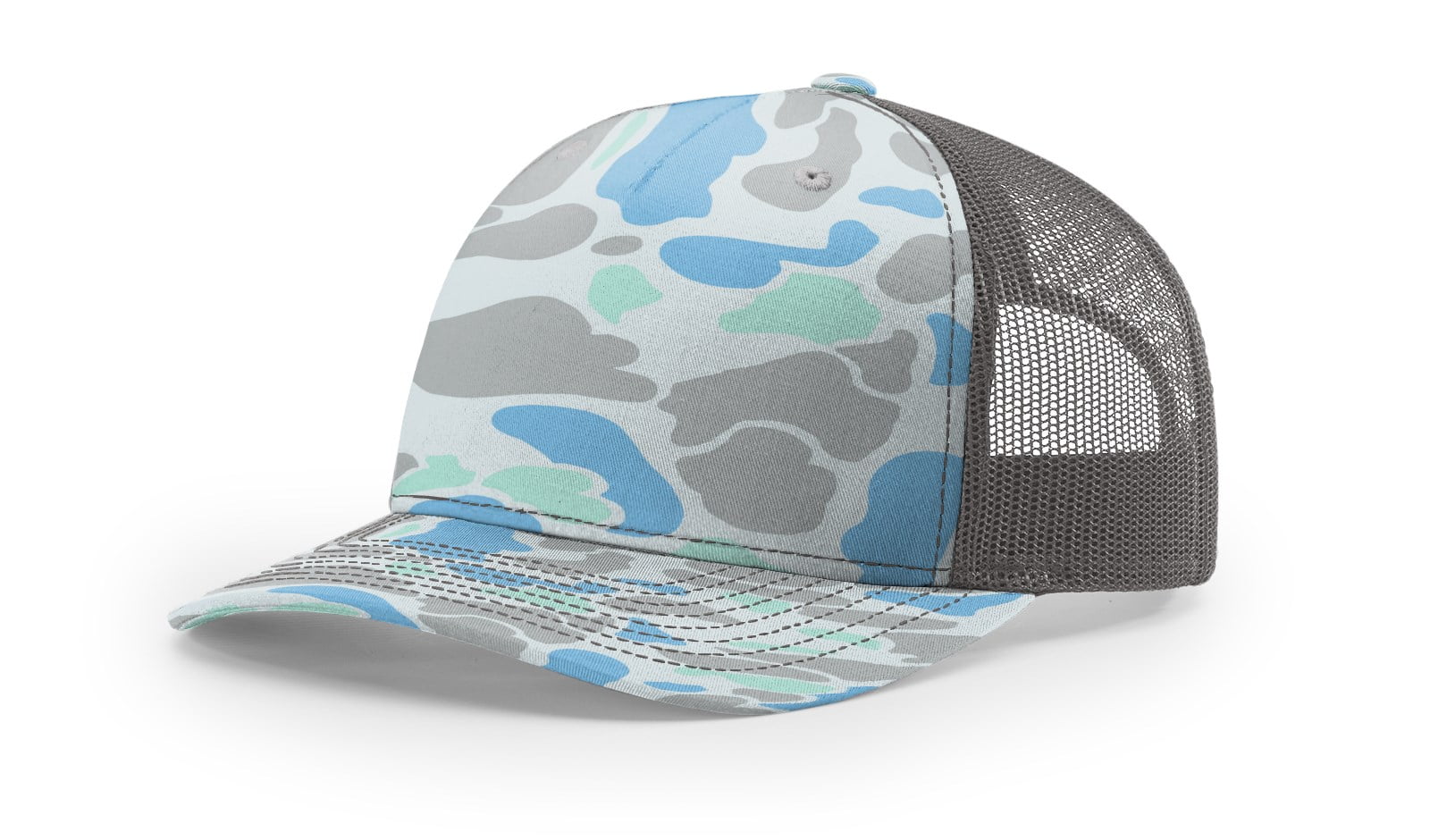Richardson Printed Five Panel Trucker (112PFP), Size OSFM, Saltwater ...