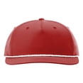 Richardson 5 Panel Classic Rope Cap (258), Size OSFM, Solid Red/White ...