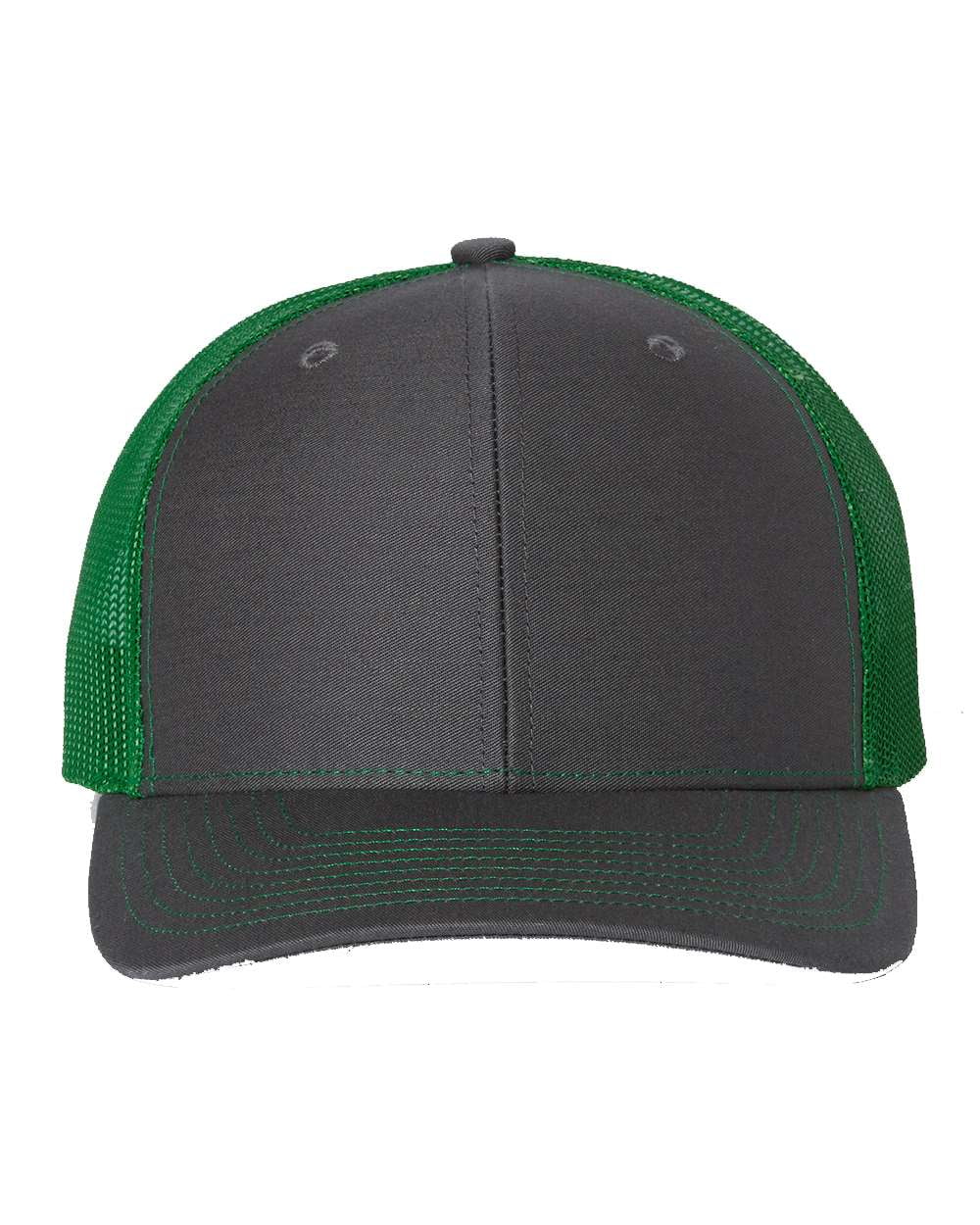 Richardson - Adjustable Snapback Trucker Cap - 112 - Charcoal/ Kelly ...