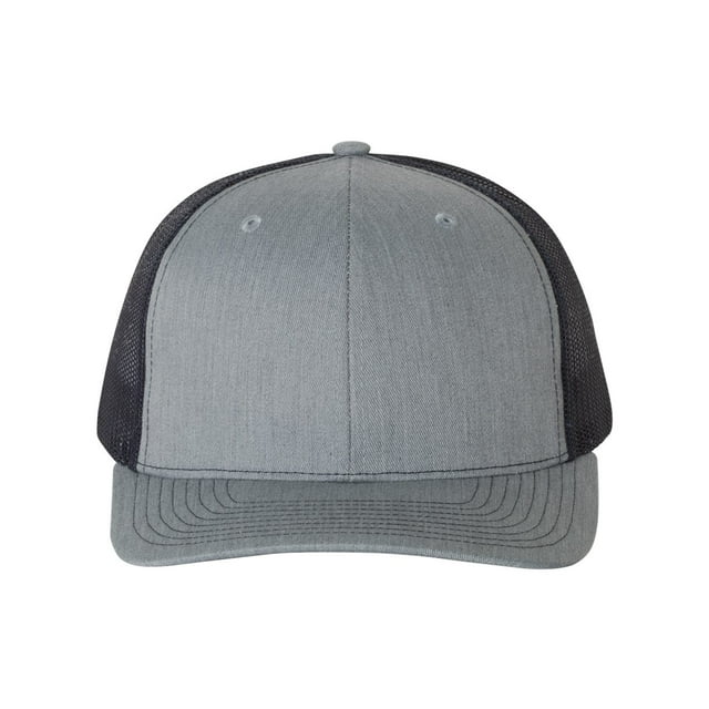 Richardson - Adjustable Snapback Trucker Cap - 112 - Heather Grey/ Navy ...