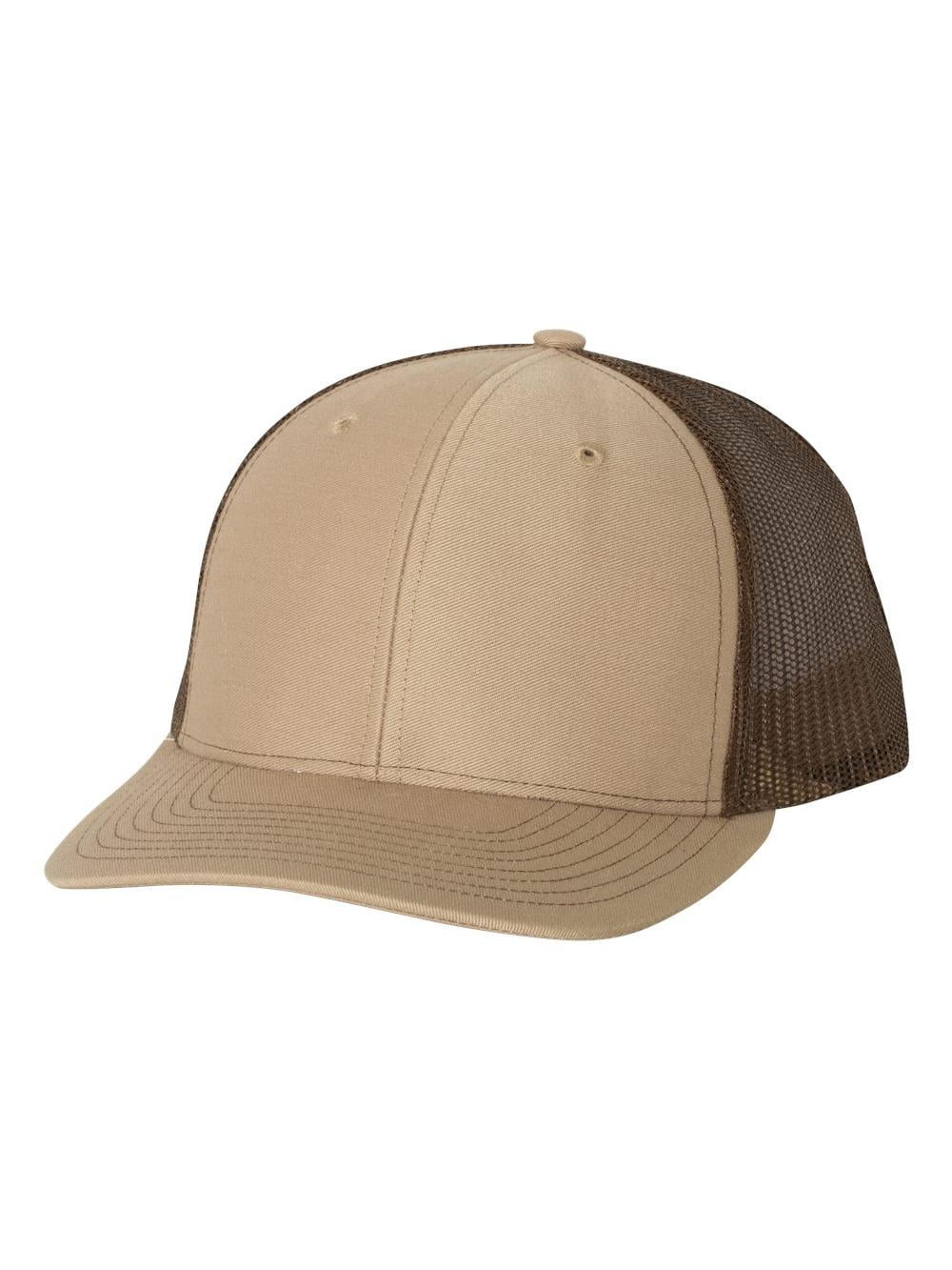 Richardson - Adjustable Snapback Trucker Cap - 112 - Khaki/ Coffee ...