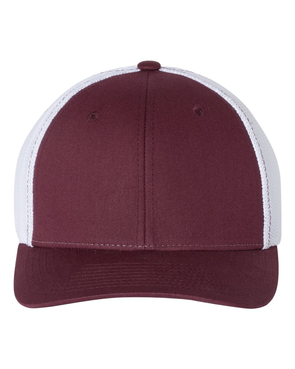 Richardson 110 Fitted Trucker with R-Flex Caps - Maroon White - Walmart.com